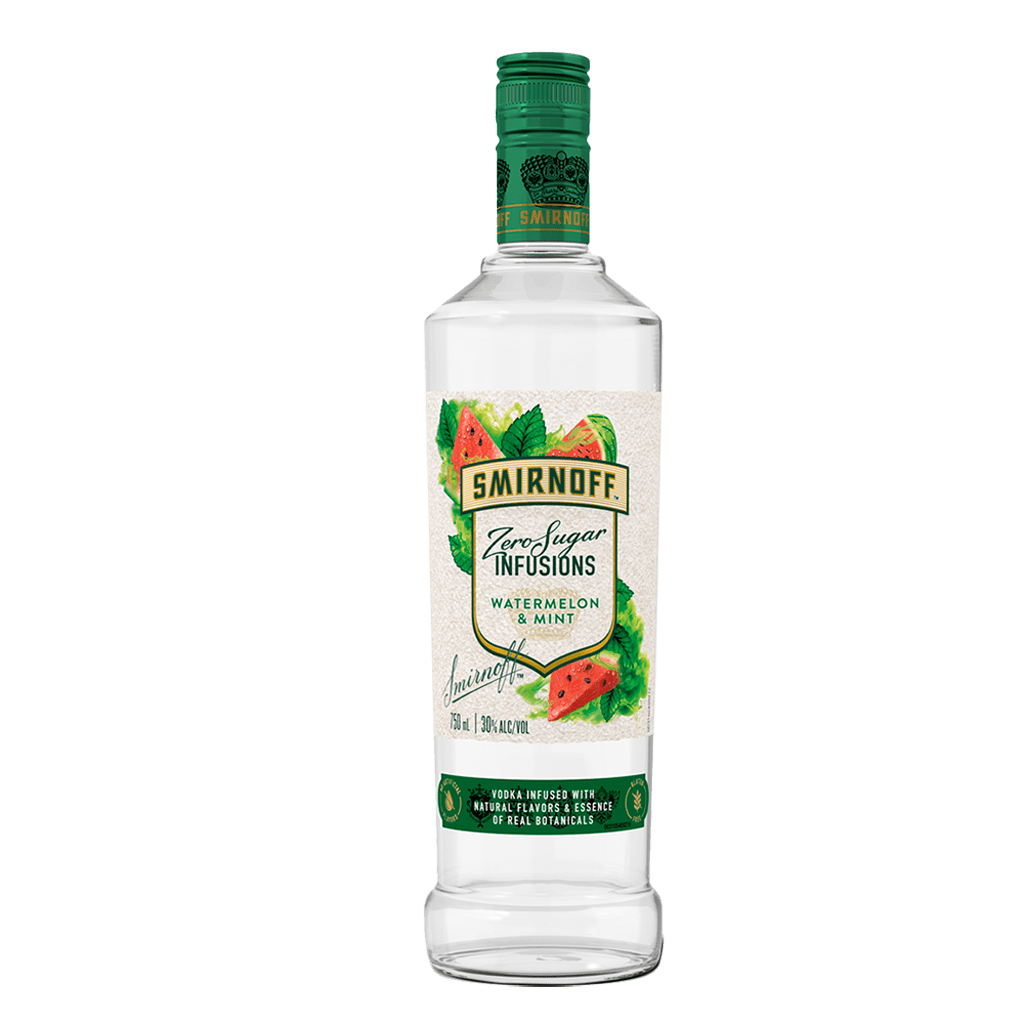 Smirnoff Infusions Watermelon & Mint Vodka Zero Sugar 750ml - Naughty Grape